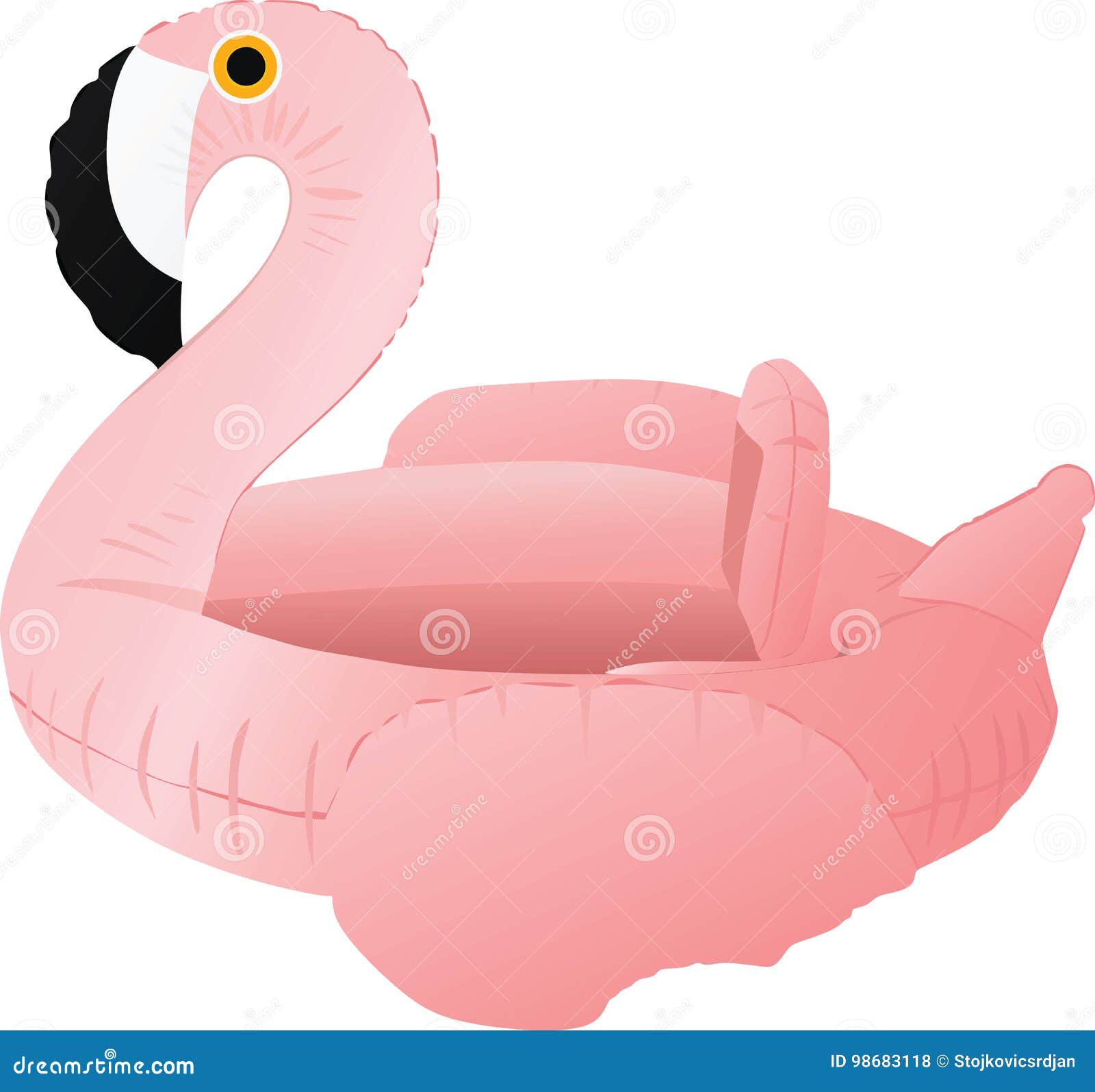 Flamingo float. stock vector. Illustration of holiday - 98683118