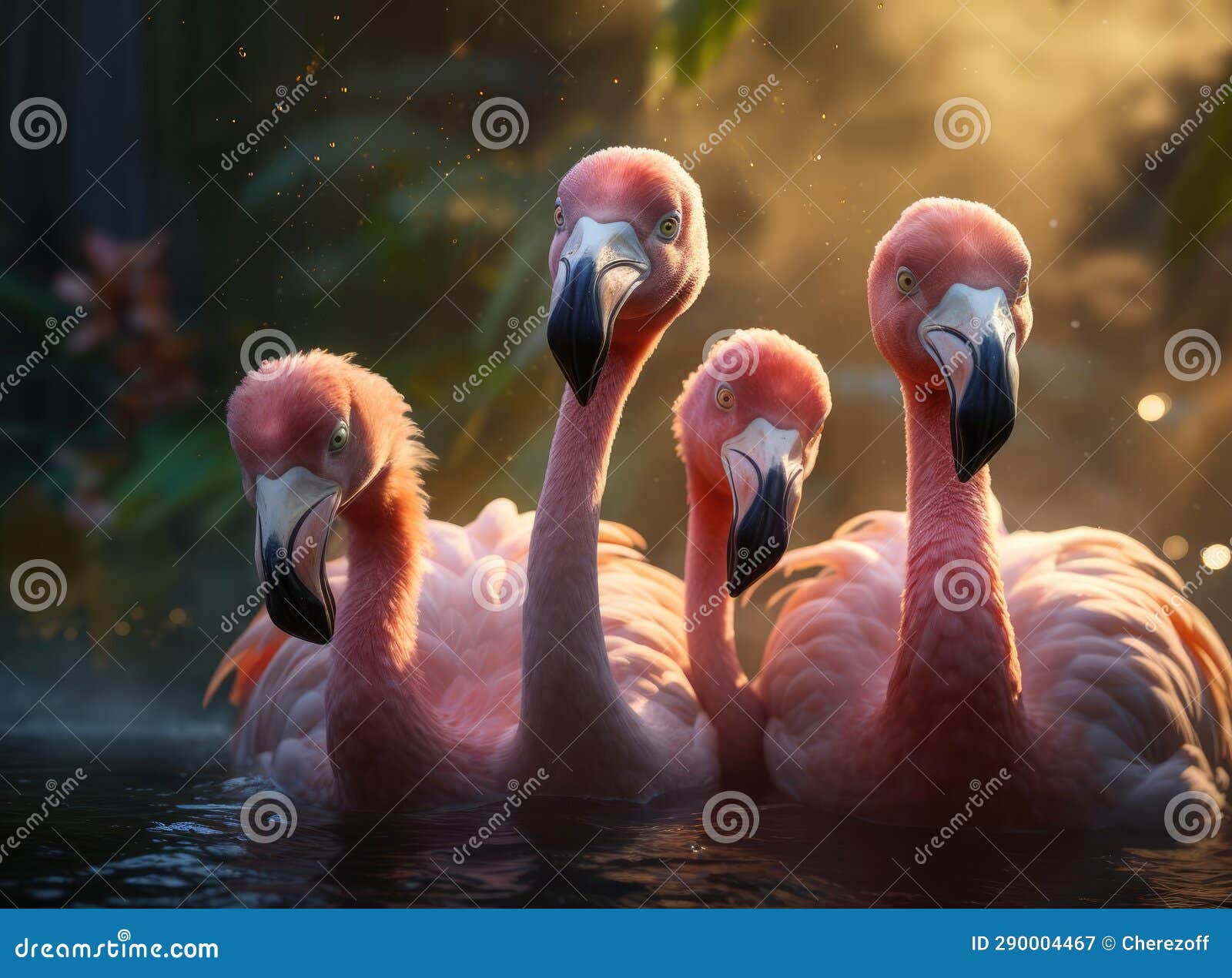 Flamingo group stock image. Image of flamingos, lake - 290004467