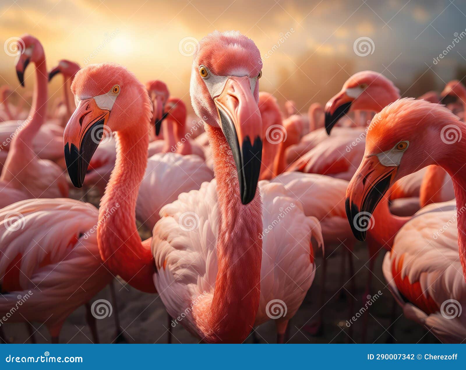Flamingo group stock photo. Image of exotic, flock, wildlife - 290007342