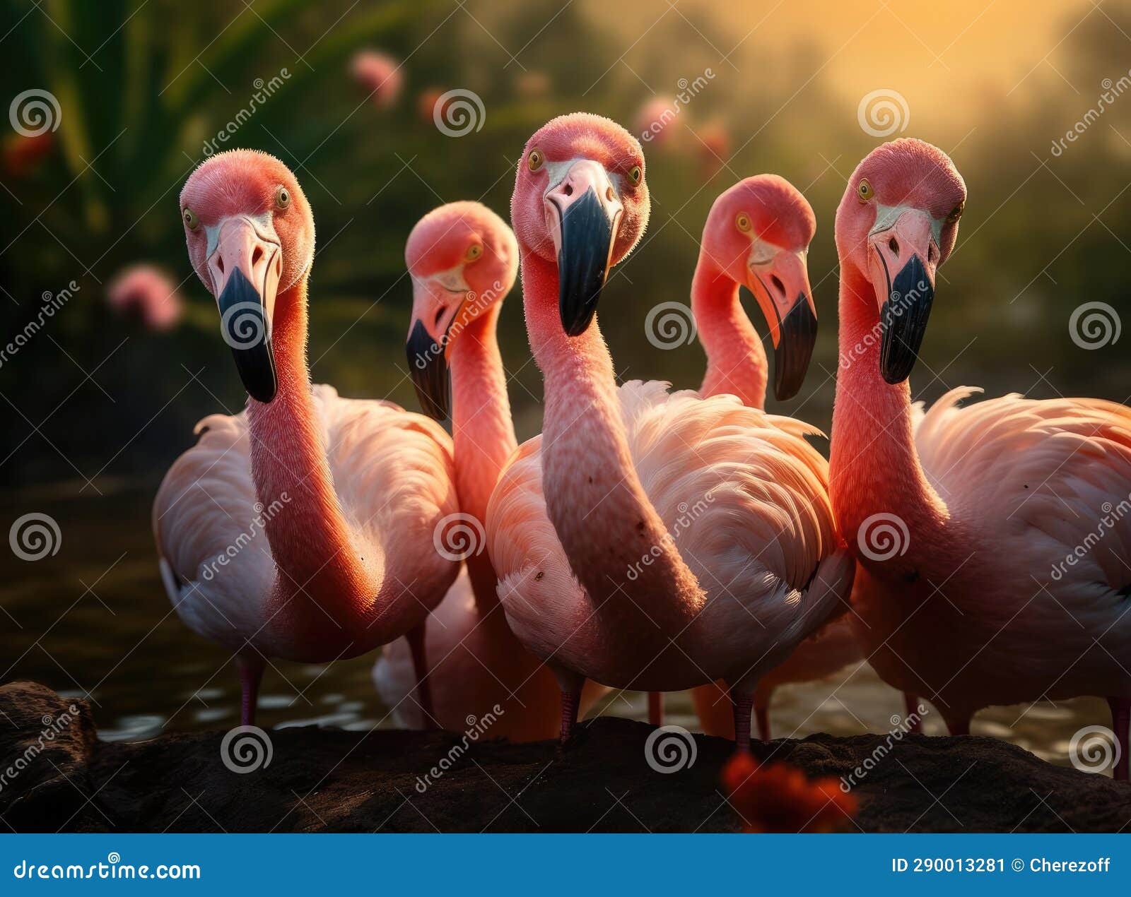 Flamingo group stock image. Image of safari, wildlife - 290013281