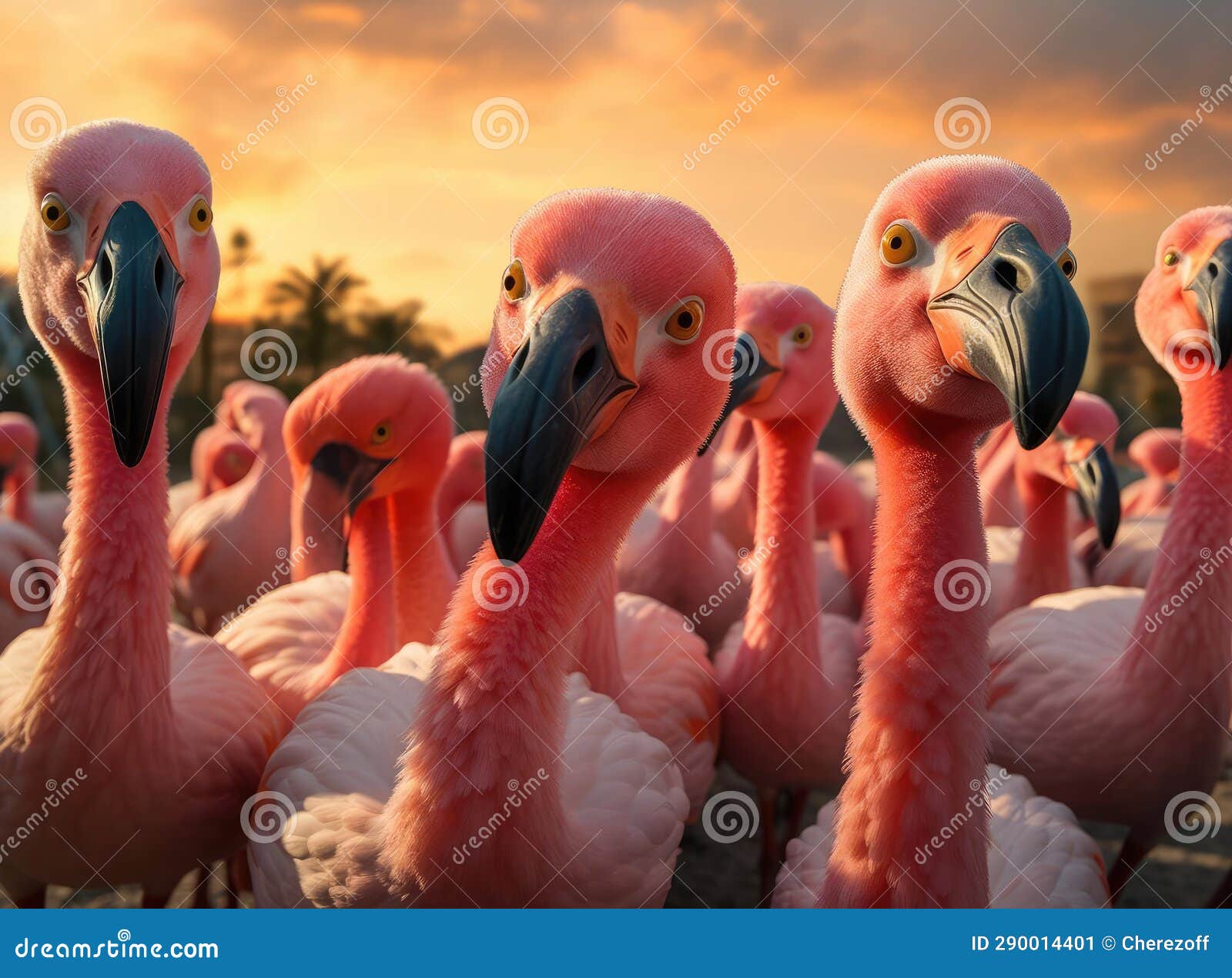 Flamingo group stock image. Image of colorful, isolated - 290014401