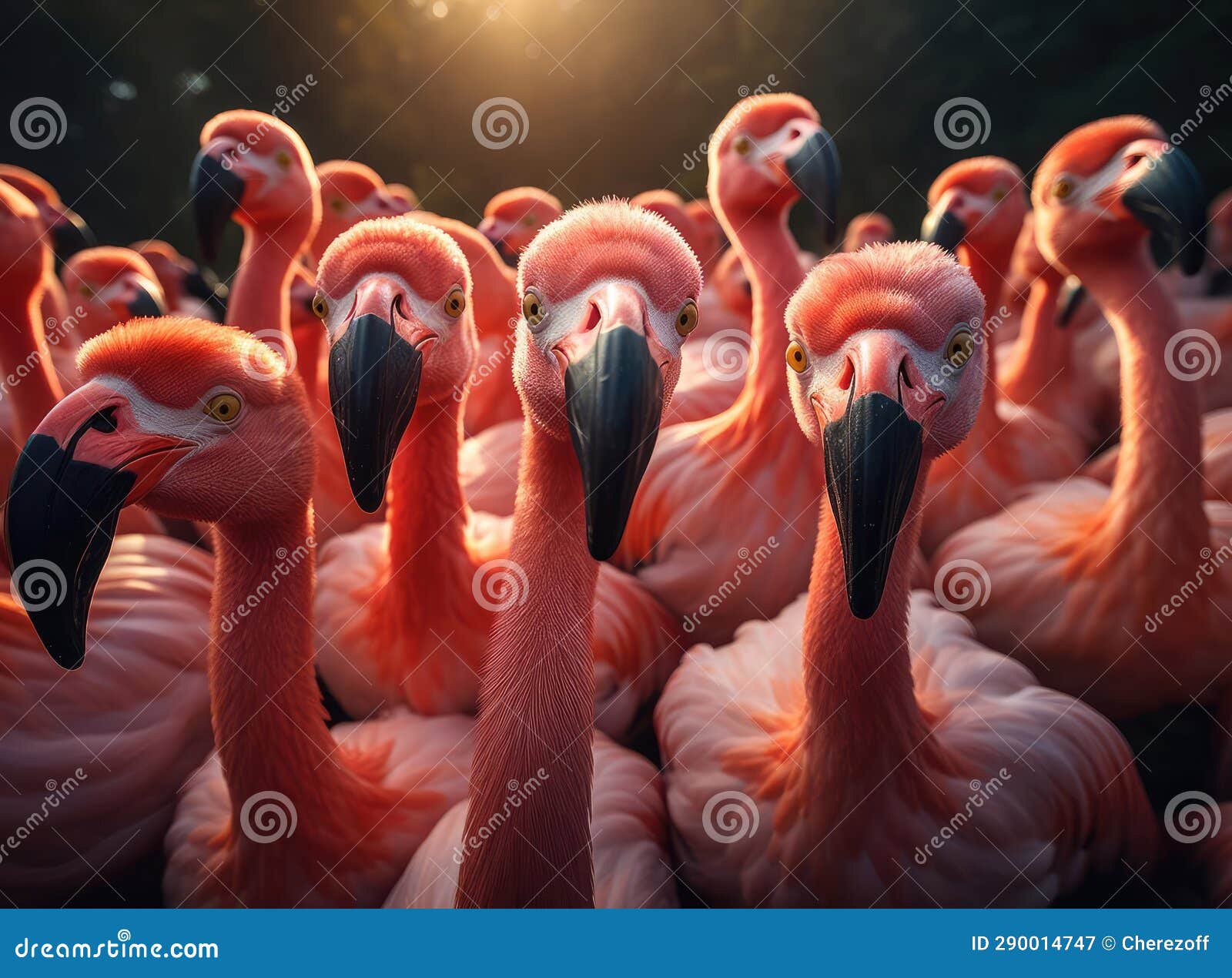 Flamingo group stock image. Image of beautiful, wildlife - 290014747