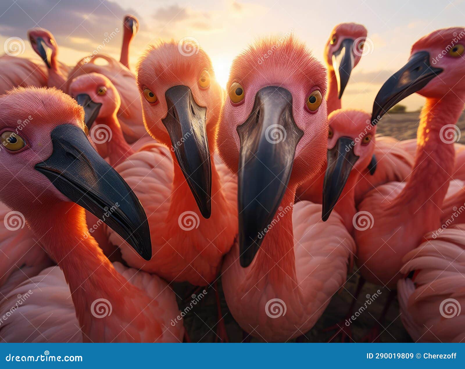 Flamingo group stock image. Image of animal, fauna, italy - 290019809