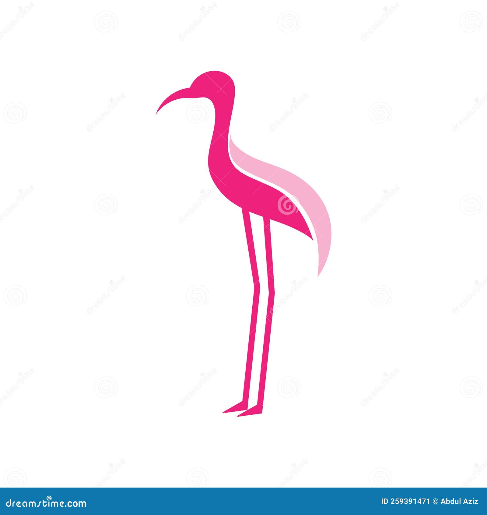 Flamingo Icon Template Vector Stock Vector - Illustration of bird ...