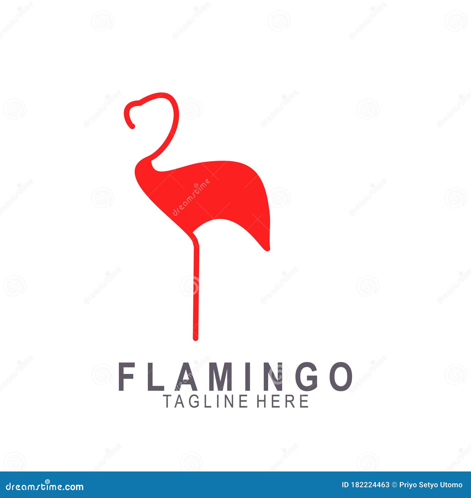 Flamingo Logo with Modern Design Stock Vector - Illustration of element ...