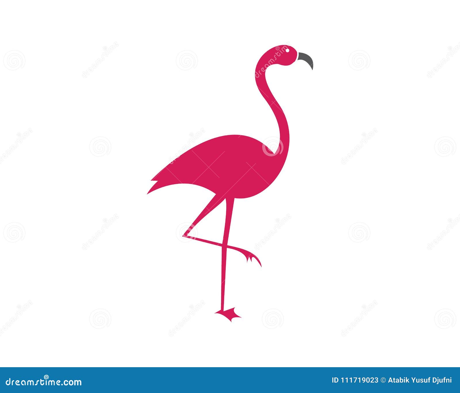 Flamingo vector icon stock vector. Illustration of shape - 111719023