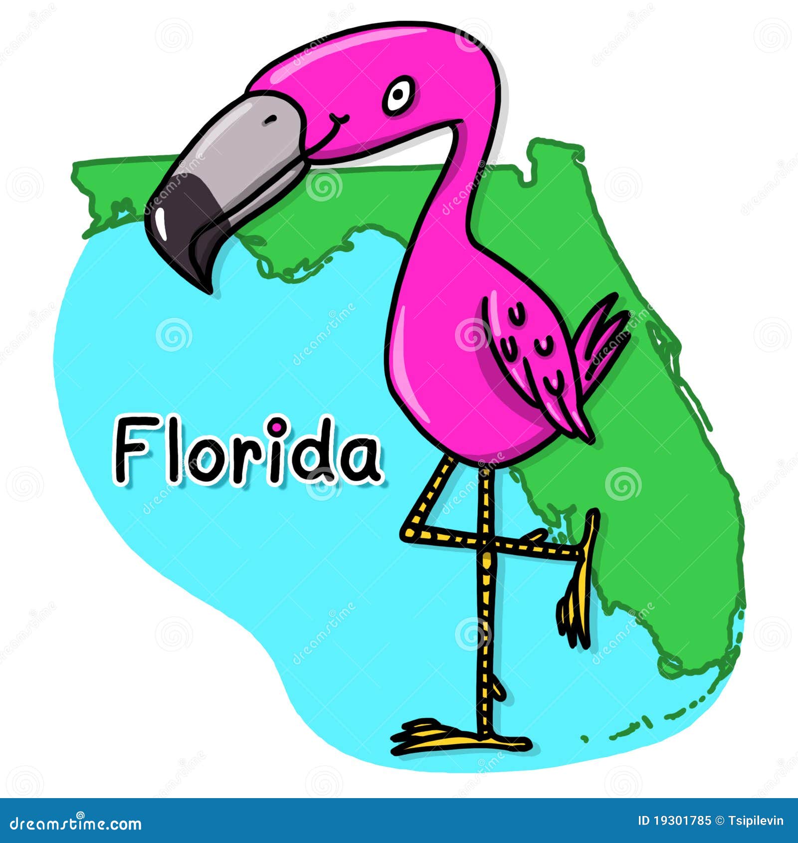Florida Map Cartoon Stock Illustrations – 129 Florida Map Cartoon Stock ...