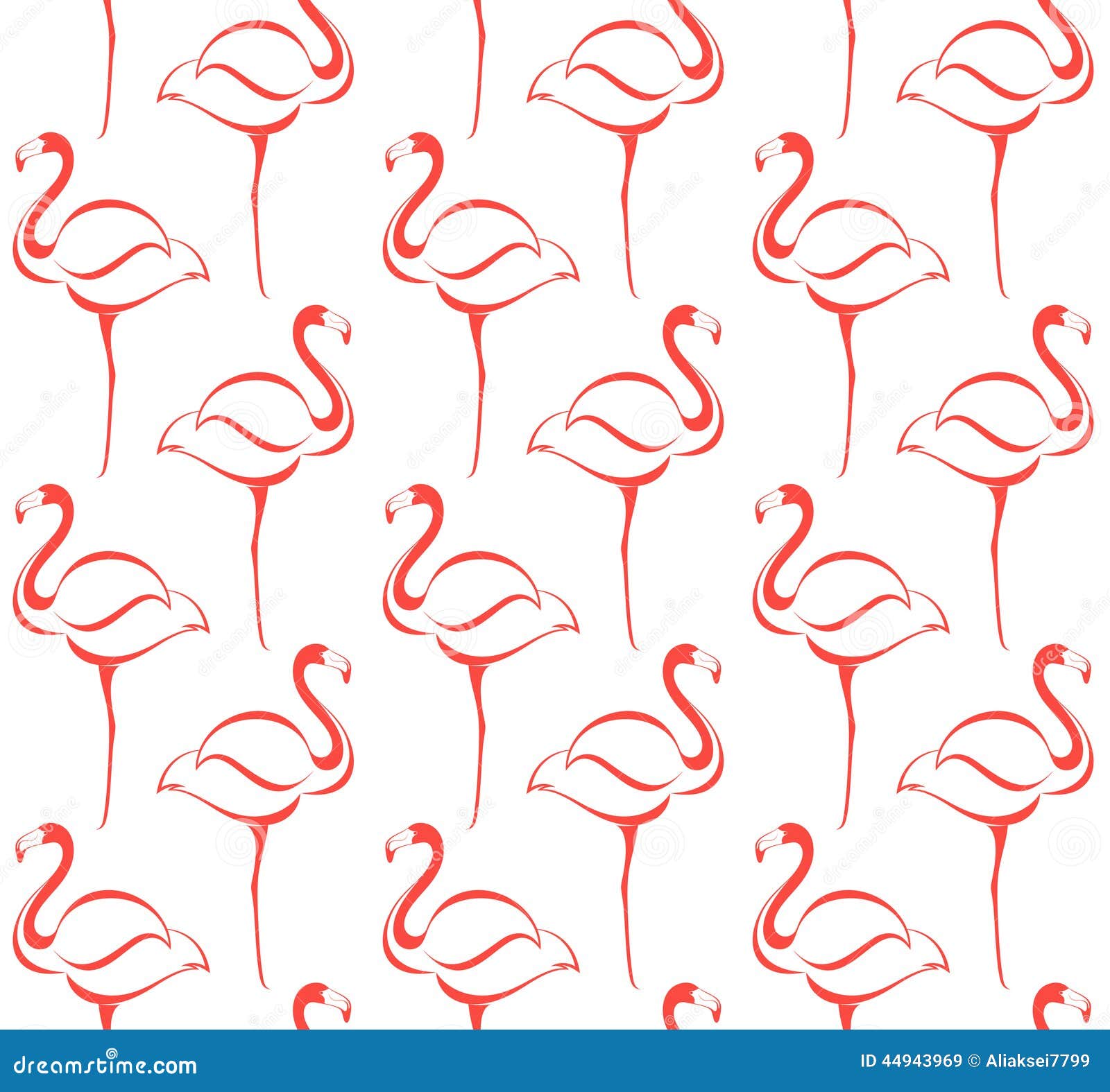 Flamingo. Pattern stock vector. Illustration of unusual - 44943969