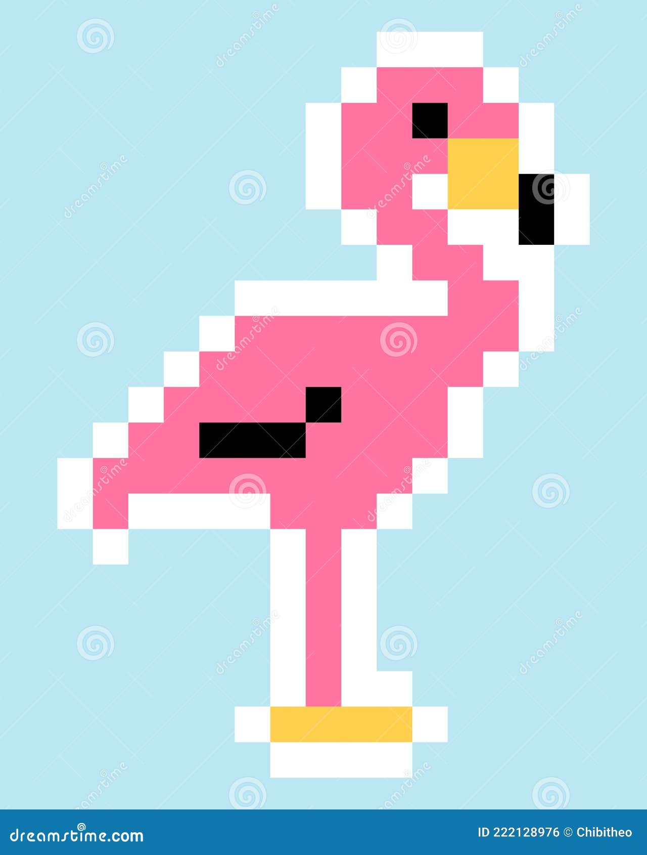 Pixel Flamingo Image Vector Stock Vector - Illustration of pink, design ...