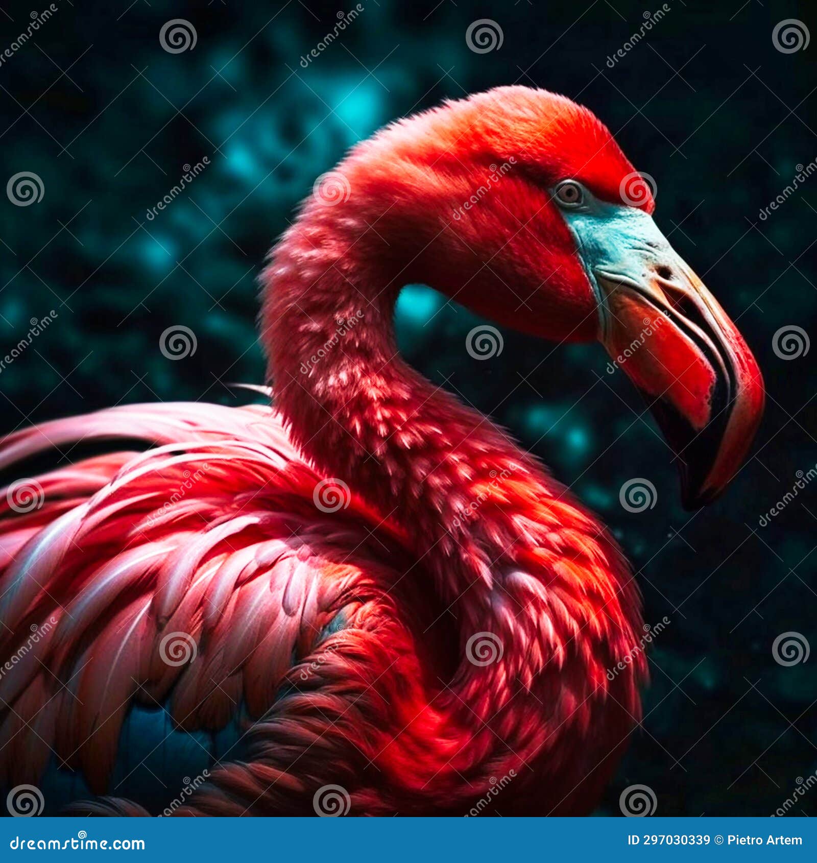 Flamingo Realistic Photography Dynamic Background Stock Image - Image ...