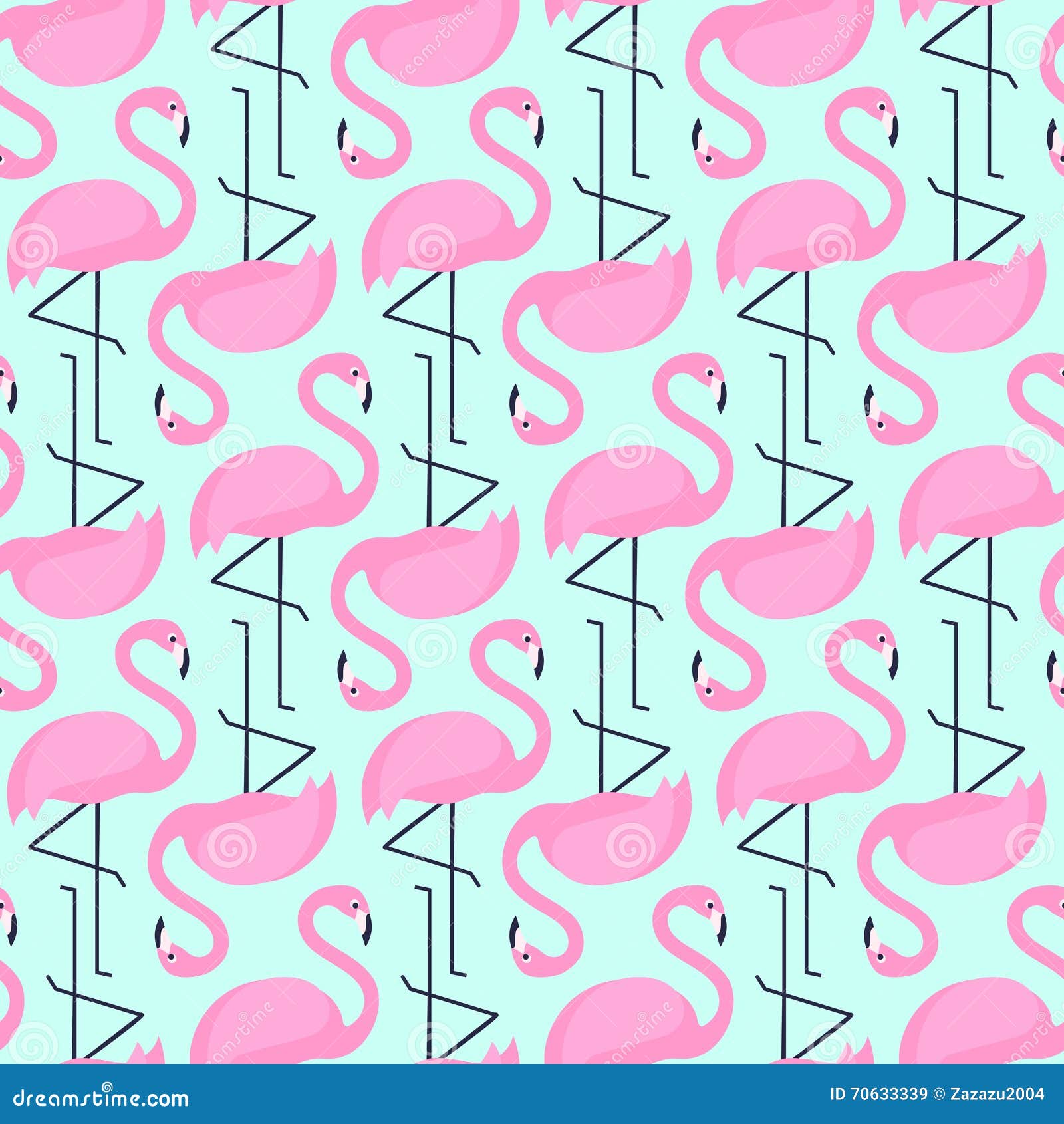 Flamingo Seamless Pattern on Mint Green Background. Pink Flamingo ... Flamingo Seamless Pattern on Mint Green Background. Pink Flamingo ...