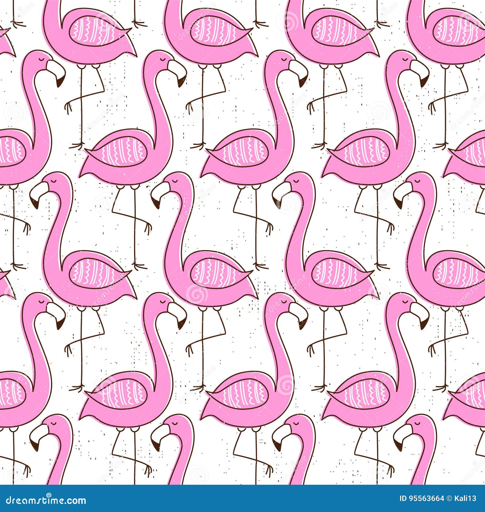 Flamingo seamless pattern stock illustration. Illustration of bird ...