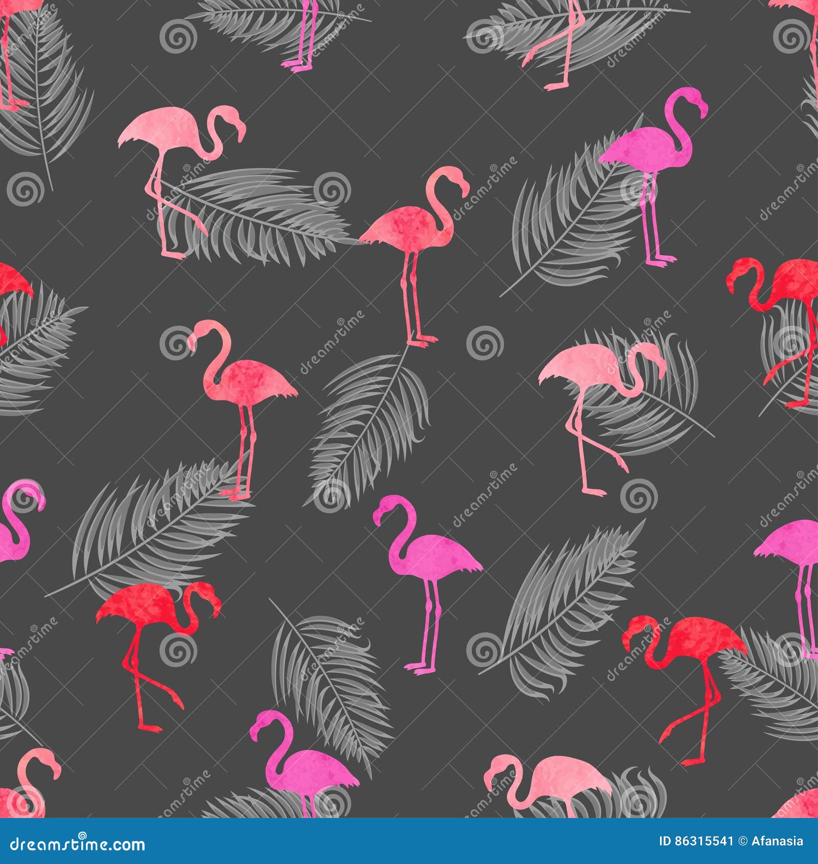 Flamingo seamless pattern. stock vector. Illustration of bird - 86315541