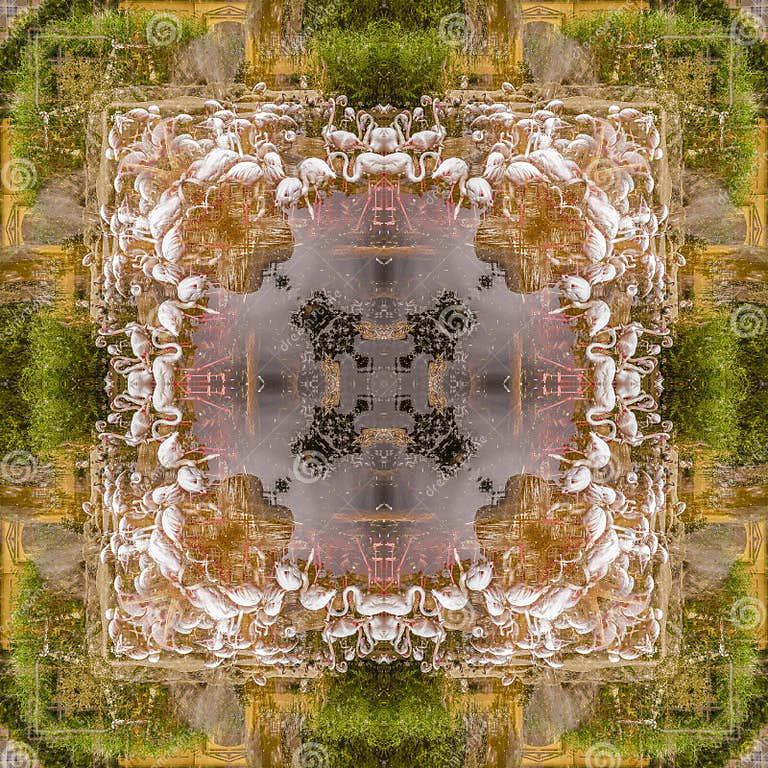 Flamingo square abstract stock image. Image of shape - 80635845