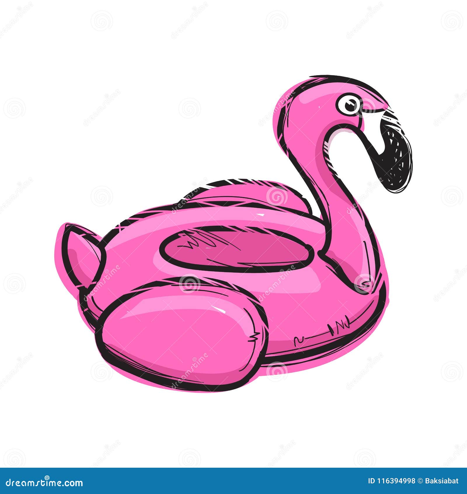 Flamingo Swim Ring Pool Float Inflatable Pink Flamingo Swimming