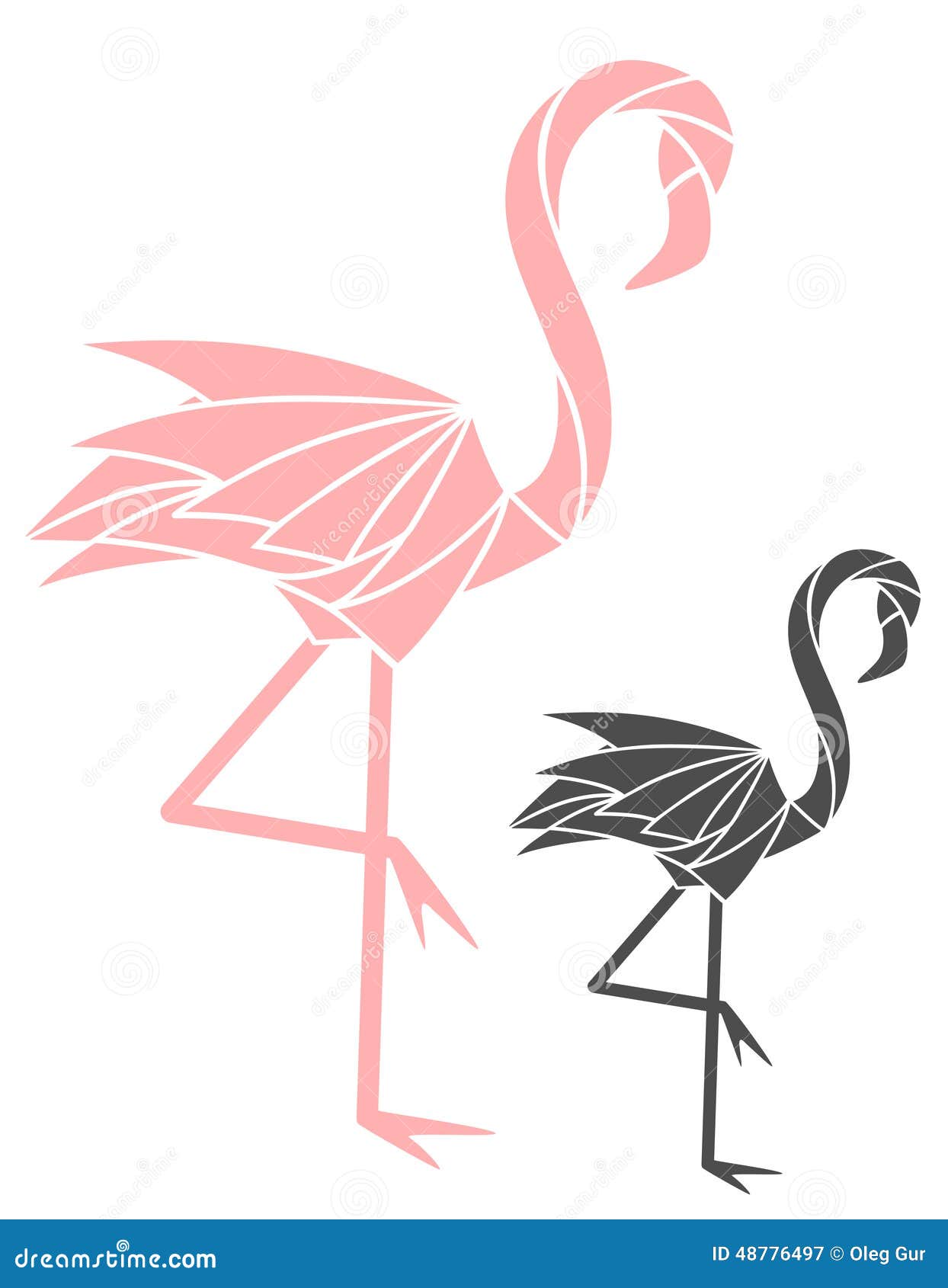 Flamingo stock vector. Illustration of vector, asia, abstract - 48776497