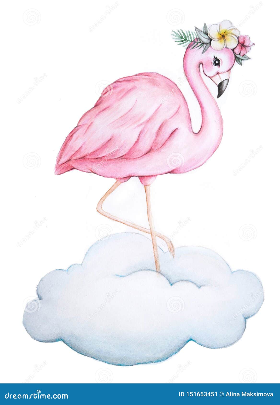 Flamingo Watercolor Illustration. Stock Illustration - Illustration of ... Flamingo Watercolor Illustration. Stock Illustration - Illustration of ...