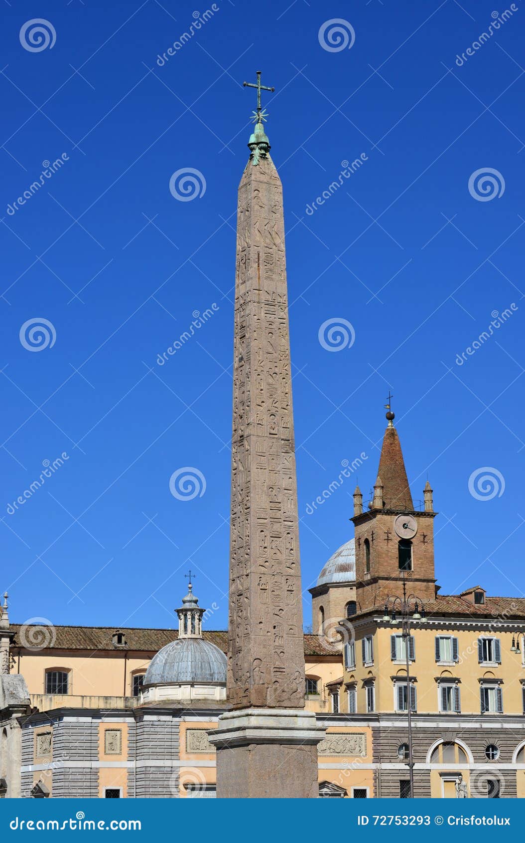 Flaminio Obelisk en Roma imagen de archivo. Imagen de roma - 72753293