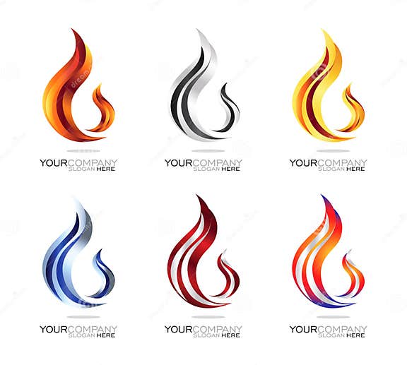 Flamma Logo Design vektor illustrationer. Illustration av identitet ...