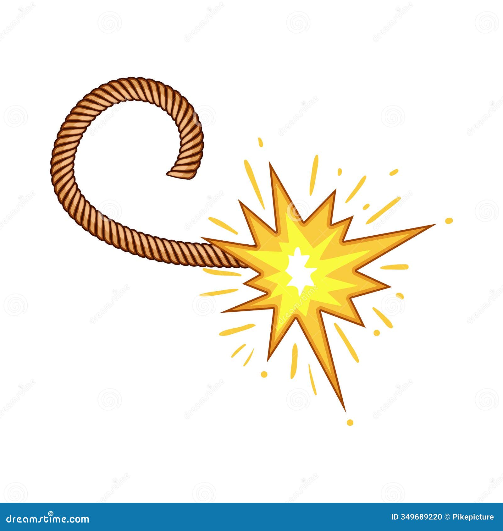 Flammable Dynamite Fuse Cartoon Vector Illustration Stock Illustration ...