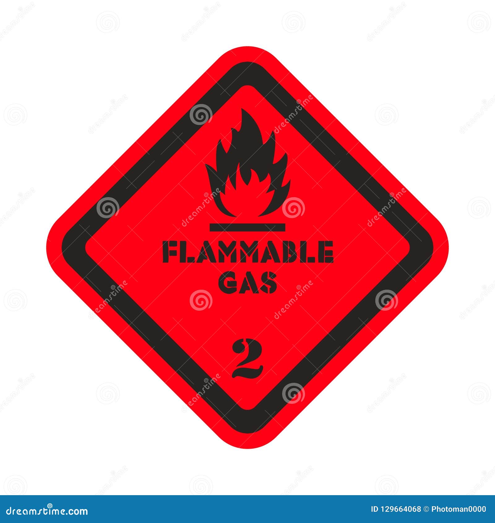Flammable Gas Attention Sticker Stock Vector - Illustration of warning ...