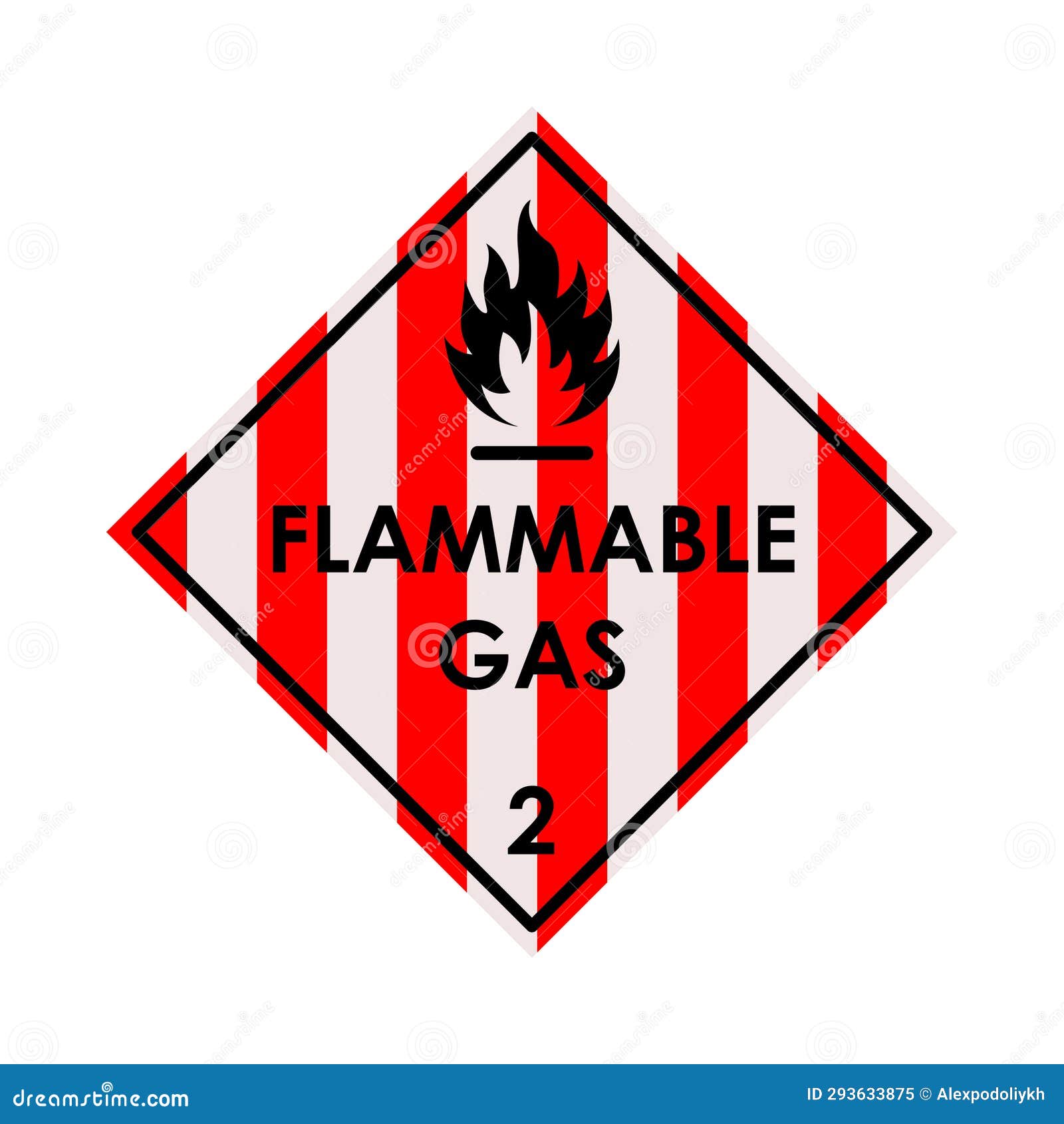 Flammable Gas Color Element. Hazardous Material Stock Vector ...