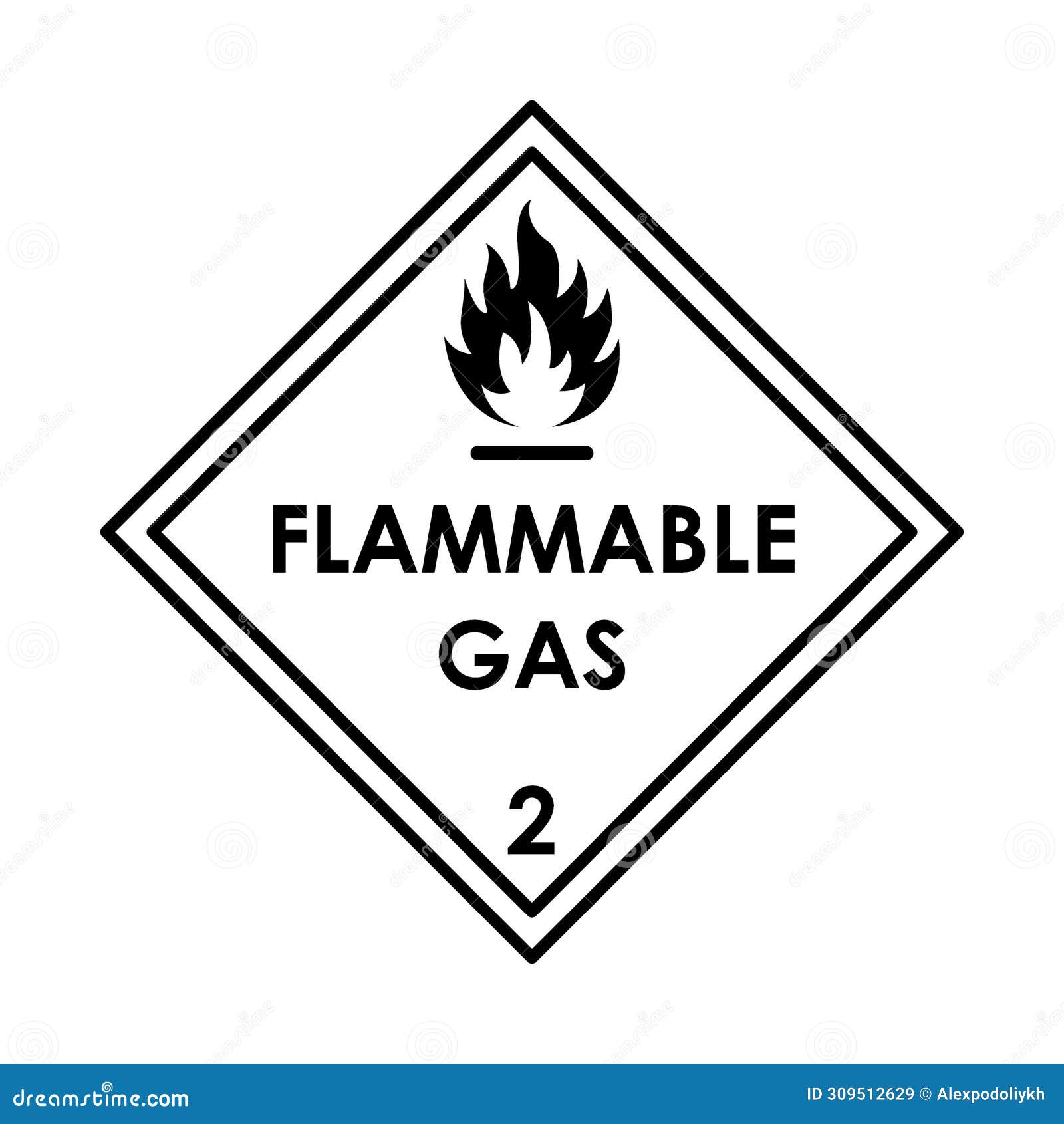Flammable Gas Color Element. Hazardous Material Stock Vector ...