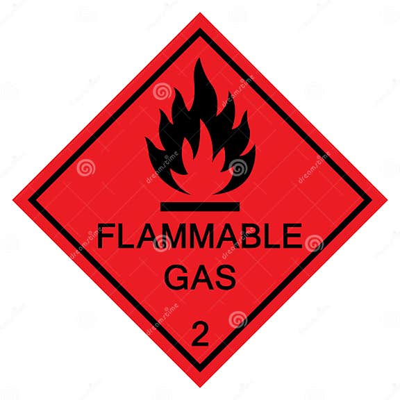 Flammable Gas Symbol Sign Isolate on White Background,Vector ...