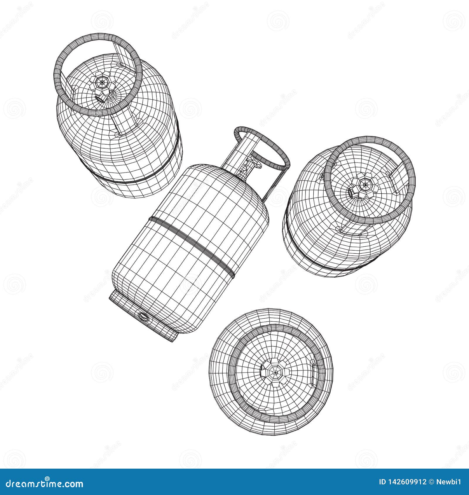 Flammable Gas Tank Wireframe Stock Vector - Illustration of gasoline ...