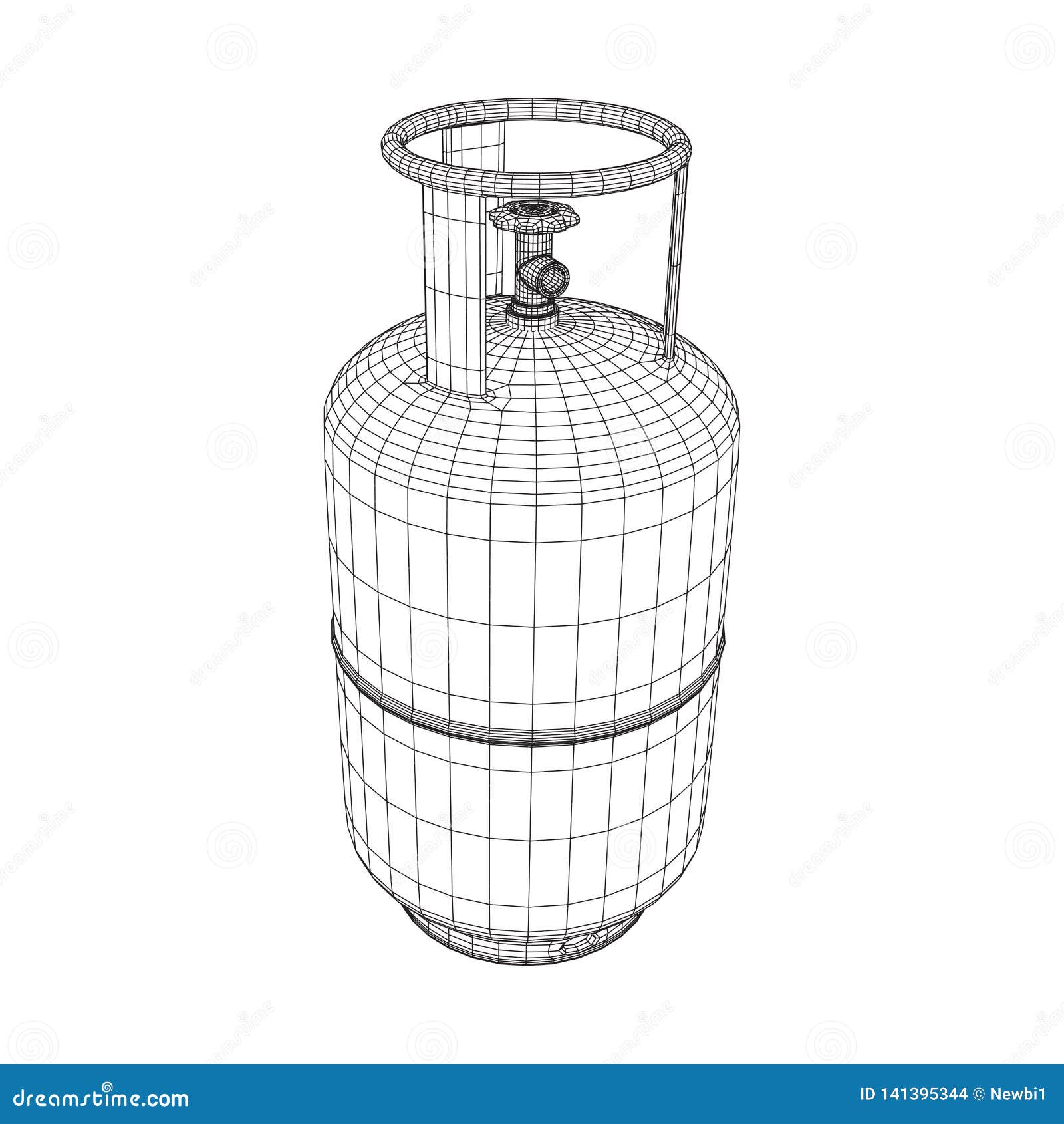 Flammable Gas Tank Wireframe Stock Vector - Illustration of mesh ...
