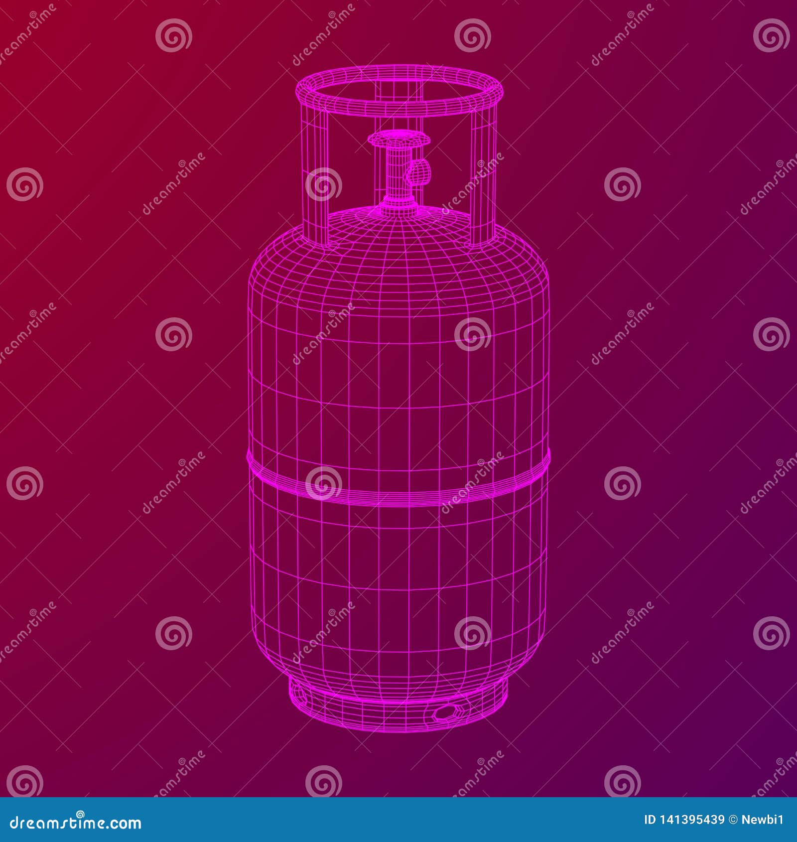 Flammable Gas Tank Wireframe Stock Vector - Illustration of compress ...