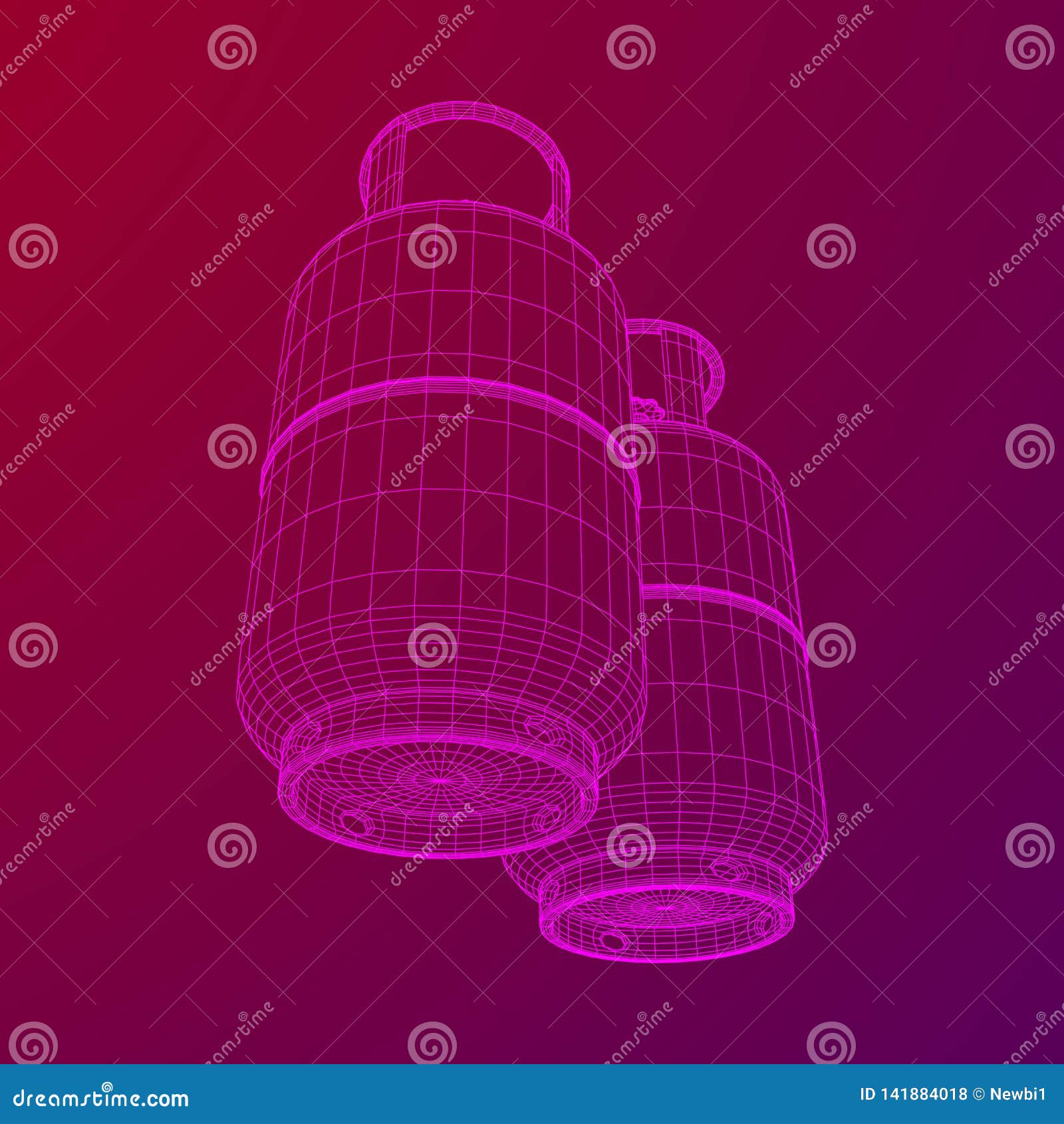 Flammable Gas Tank Wireframe Stock Vector - Illustration of mesh ...