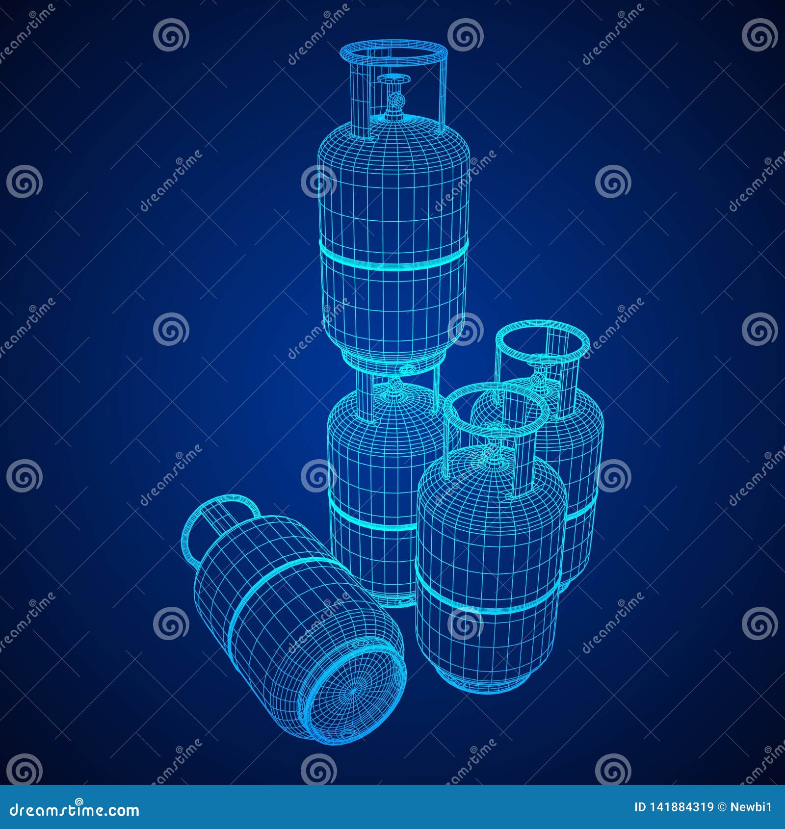 Flammable Gas Tank Wireframe Stock Vector - Illustration of heating ...