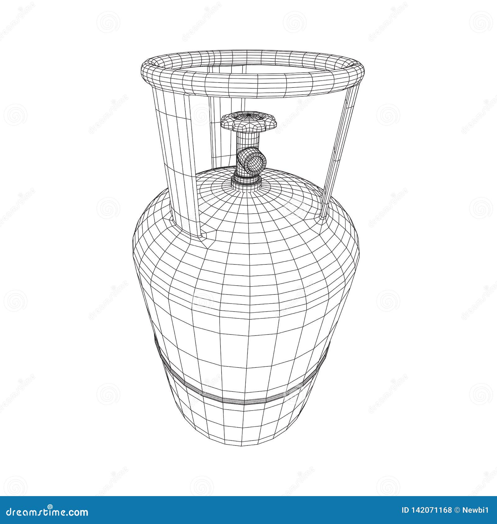 Flammable Gas Tank Wireframe Stock Vector - Illustration of fluid ...