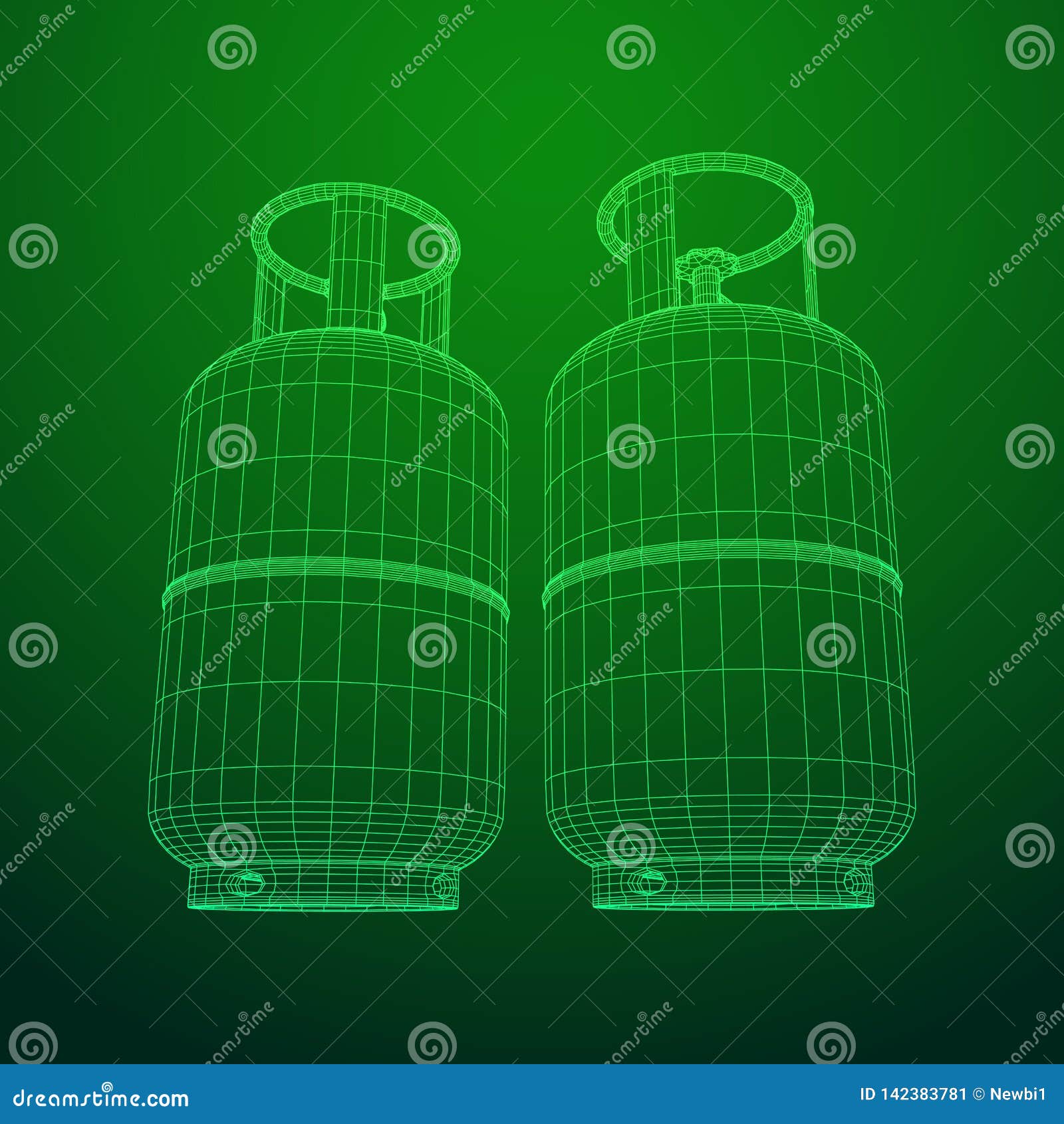 Flammable Gas Tank Wireframe Stock Vector - Illustration of industrial ...