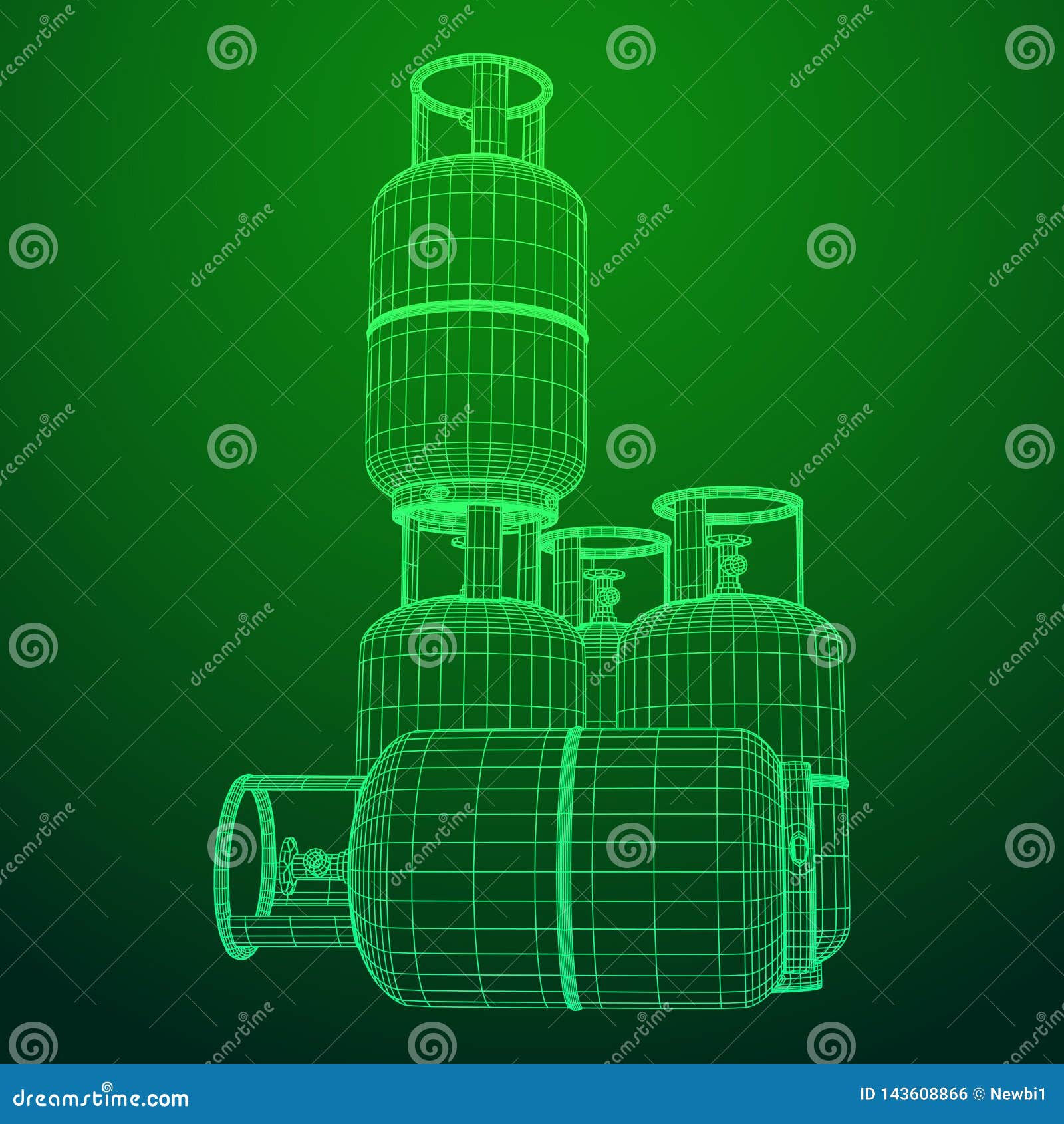 Flammable Gas Tank Wireframe Stock Vector - Illustration of dangerous ...