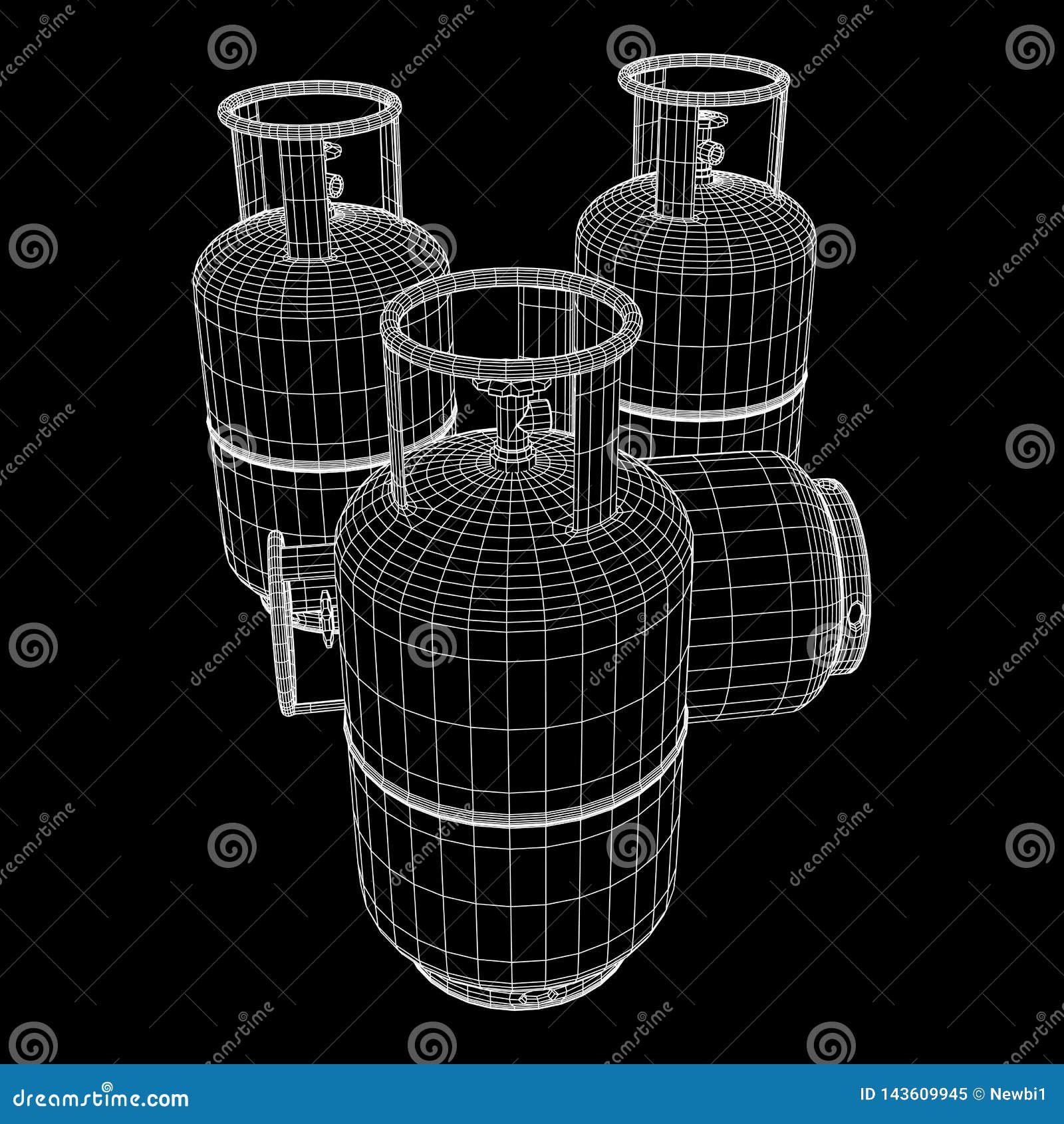 Flammable Gas Tank Wireframe Stock Vector - Illustration of filling ...