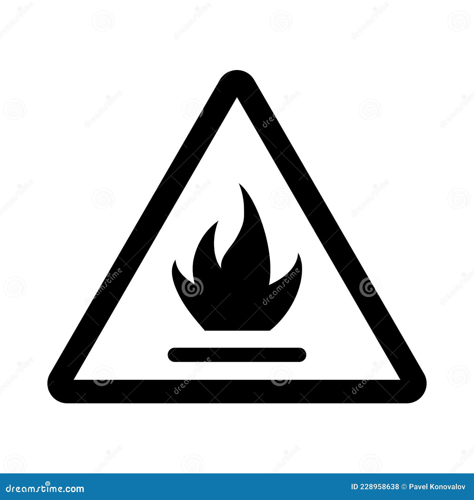 Flammable Icon stock vector. Illustration of explosive - 228958638