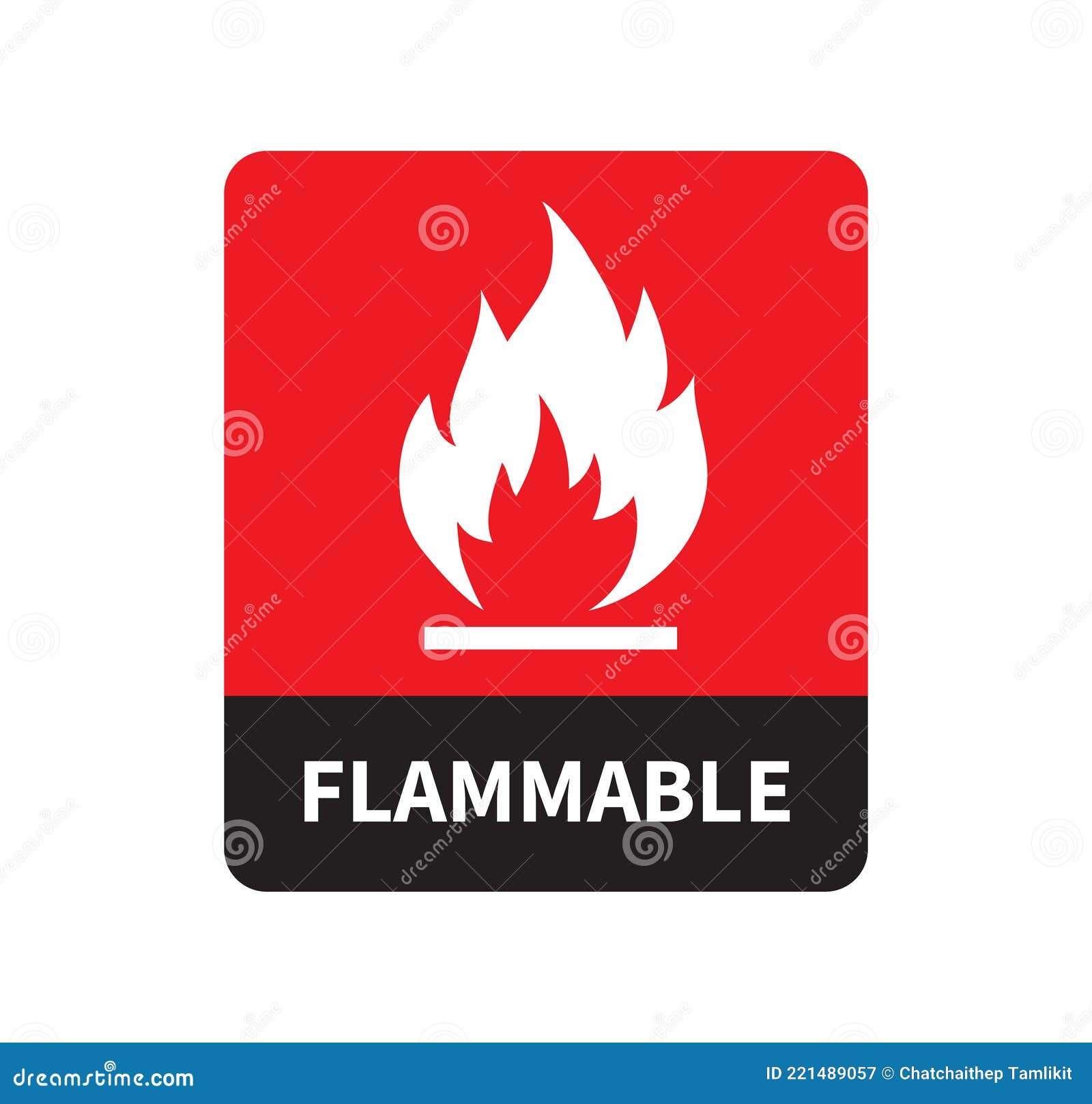 Flammable Icon Vector Illustration | CartoonDealer.com #142054620