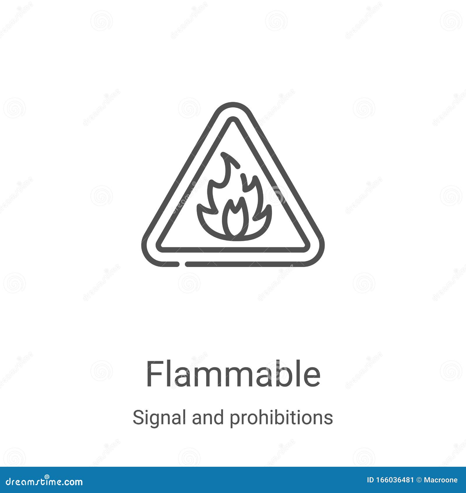 Flammable Icon Vector from Signal and Prohibitions Collection. Thin ...
