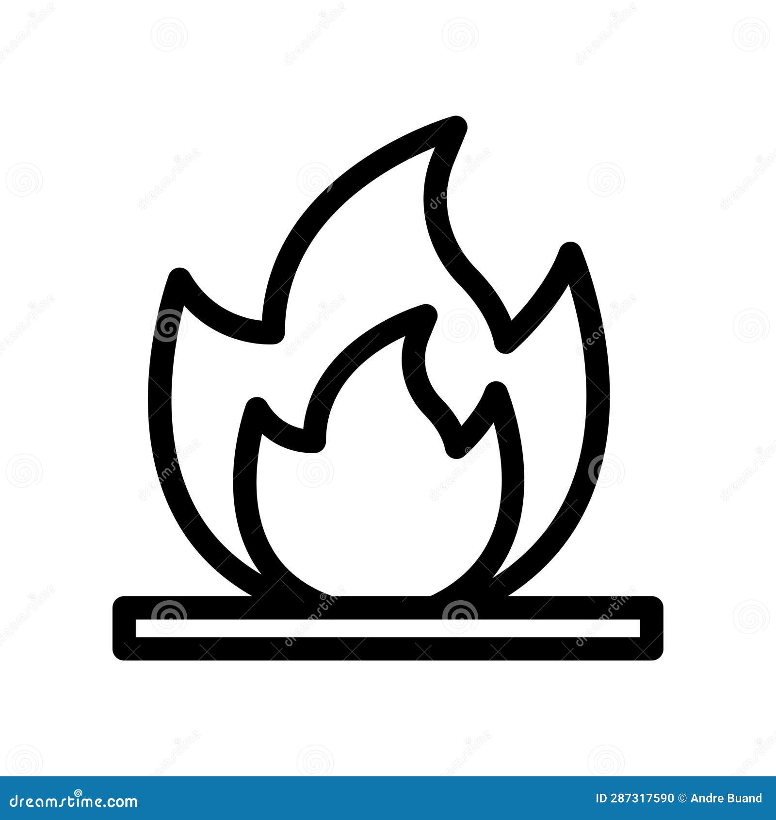 Flammable Line Icon Illustration Vector Graphic Stock Vector ...