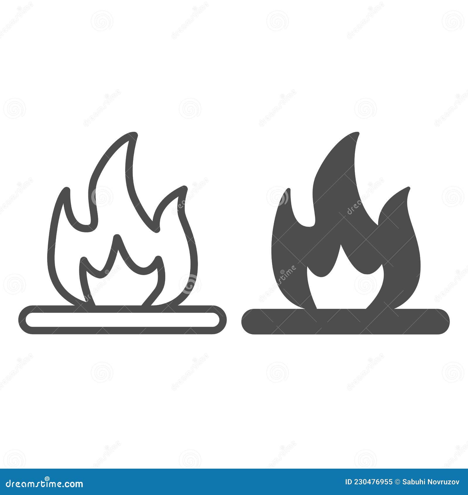 Flammable Liquid, Fire Flame, Ignition Line and Solid Icon, Oil ...