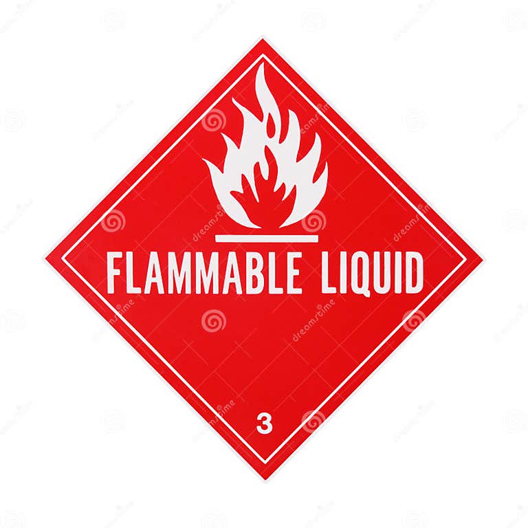 Flammable Liquid Placard stock photo. Image of flammable - 4562668