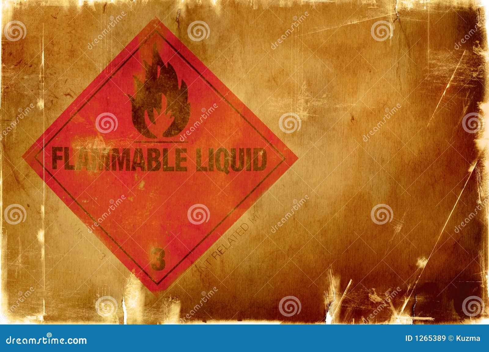 Flammable Liquid Sign(warm Background) Stock Image - Image of element ...