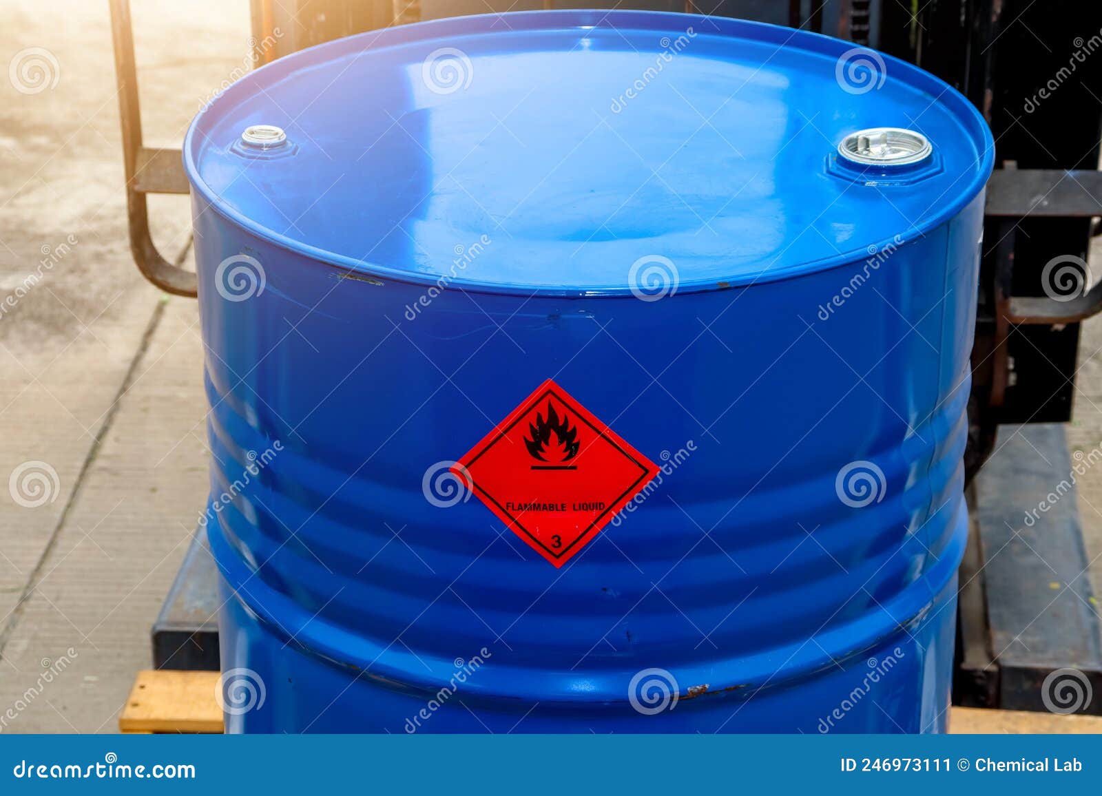 Flammable Liquid Symbol on the Chemical Tank Stock Image - Image of ...
