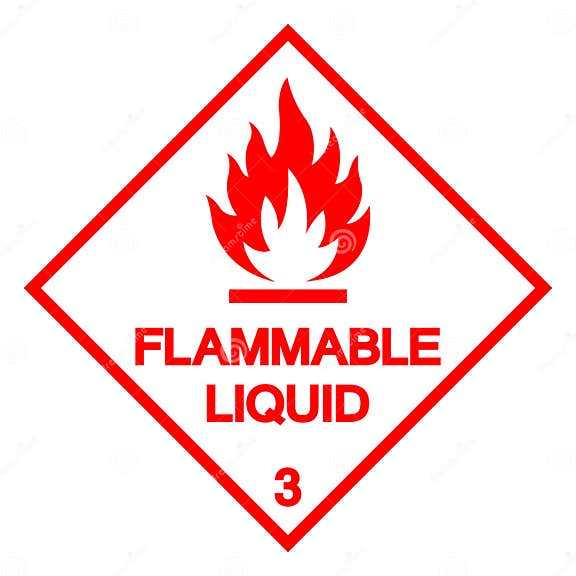Flammable Liquid Symbol Sign ,Vector Illustration, Isolate on White ...