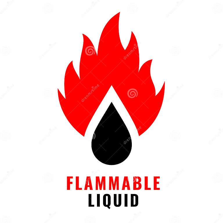 Flammable Liquid Vector Icon Stock Vector - Illustration of flame ...