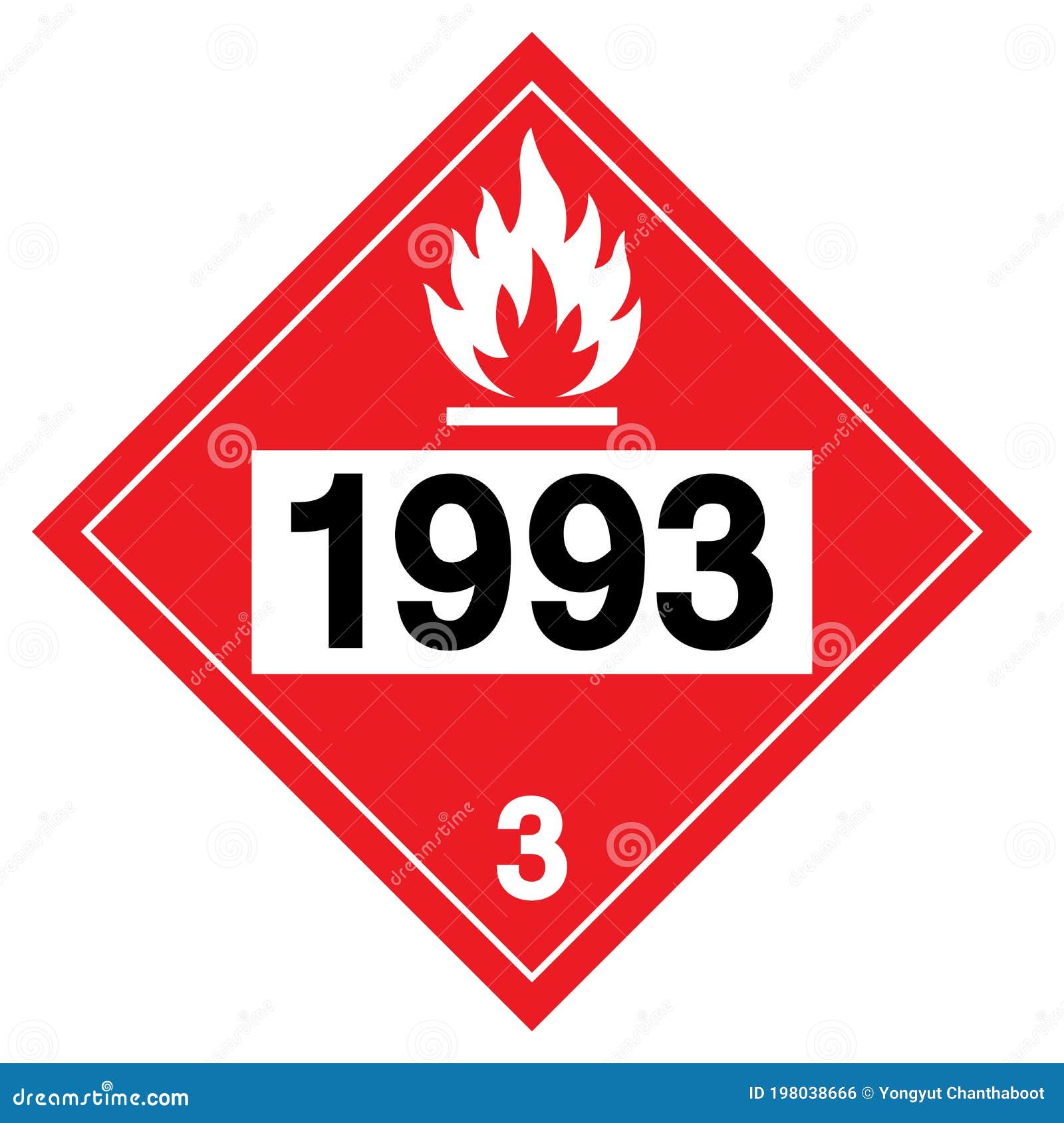 Flammable Liquids UN1993 Symbol Sign, Vector Illustration, Isolate on ...