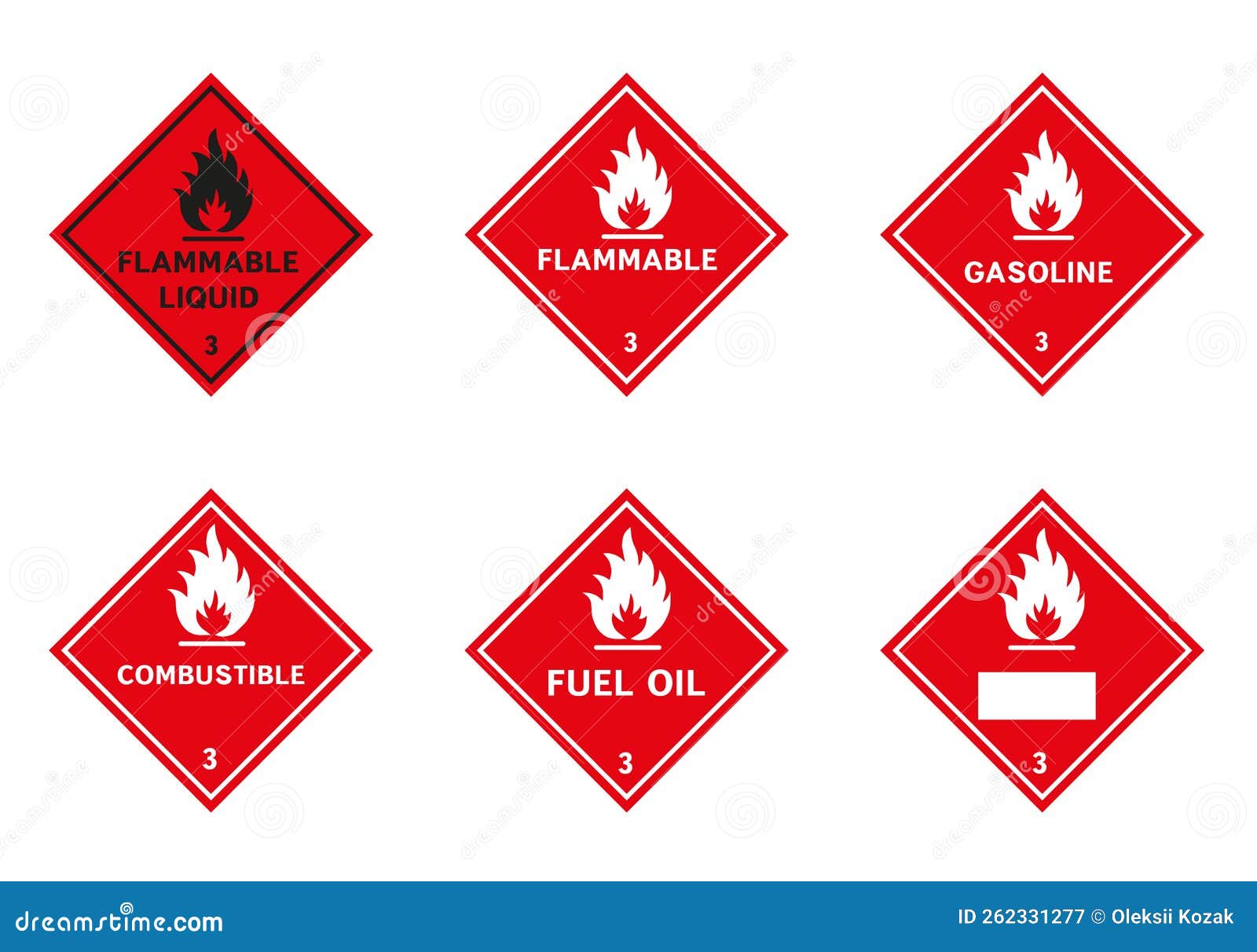 Flammable Liquids. Vector Graphics Stock Vector - Illustration of ...
