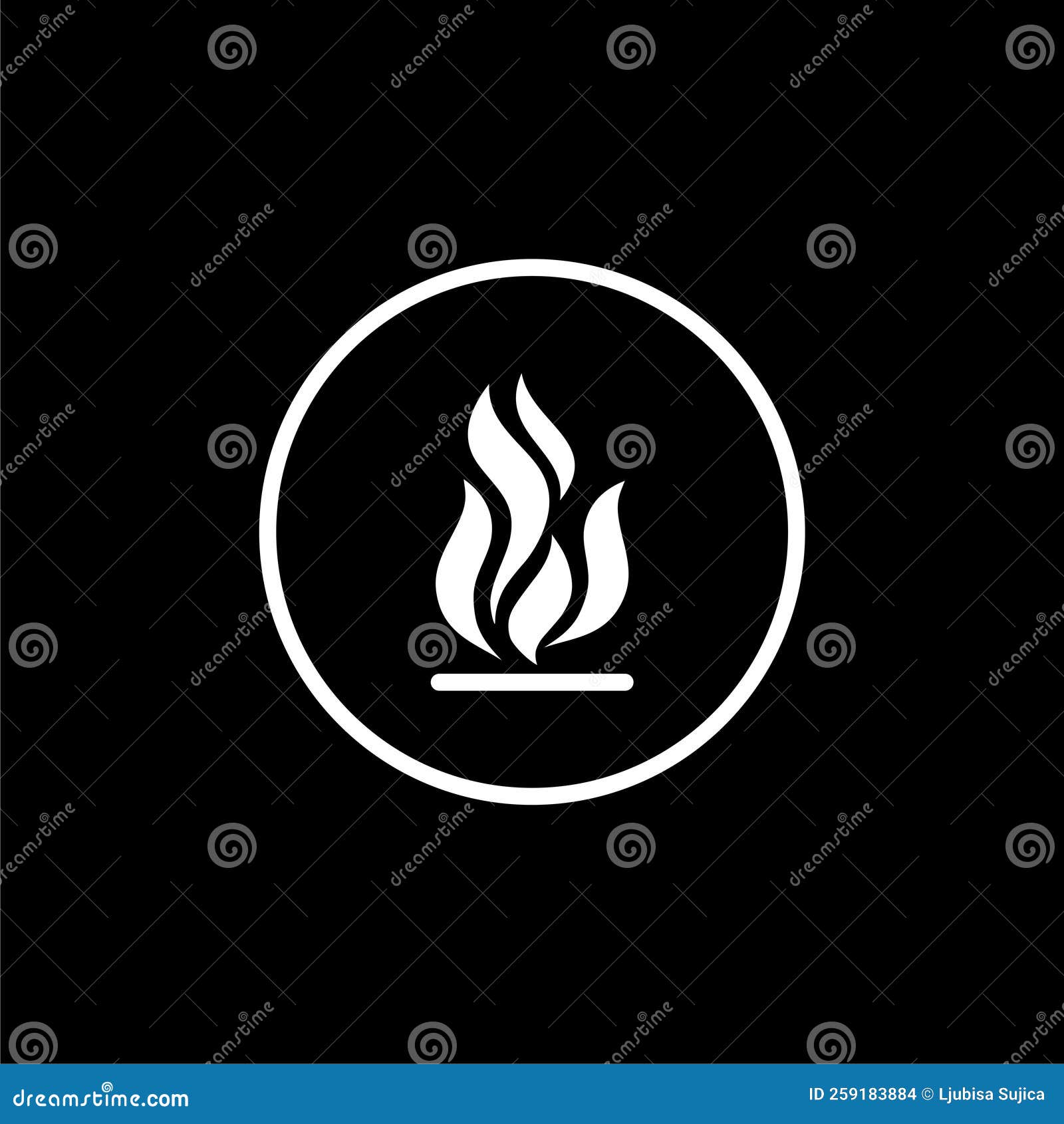 Flammable Materials Warning Sign. Fire Warning Sign In Yellow Triangle ...